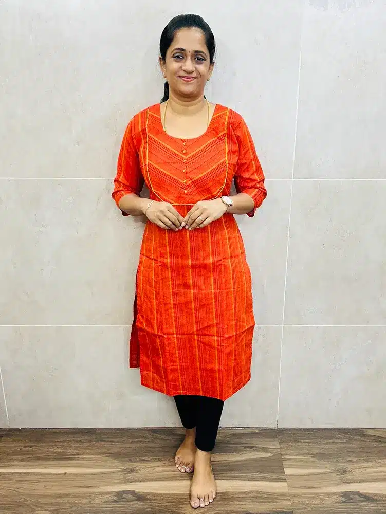 Pure handloom cotton top with allover thread weavings
