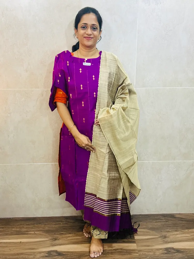 Semi raw silk set