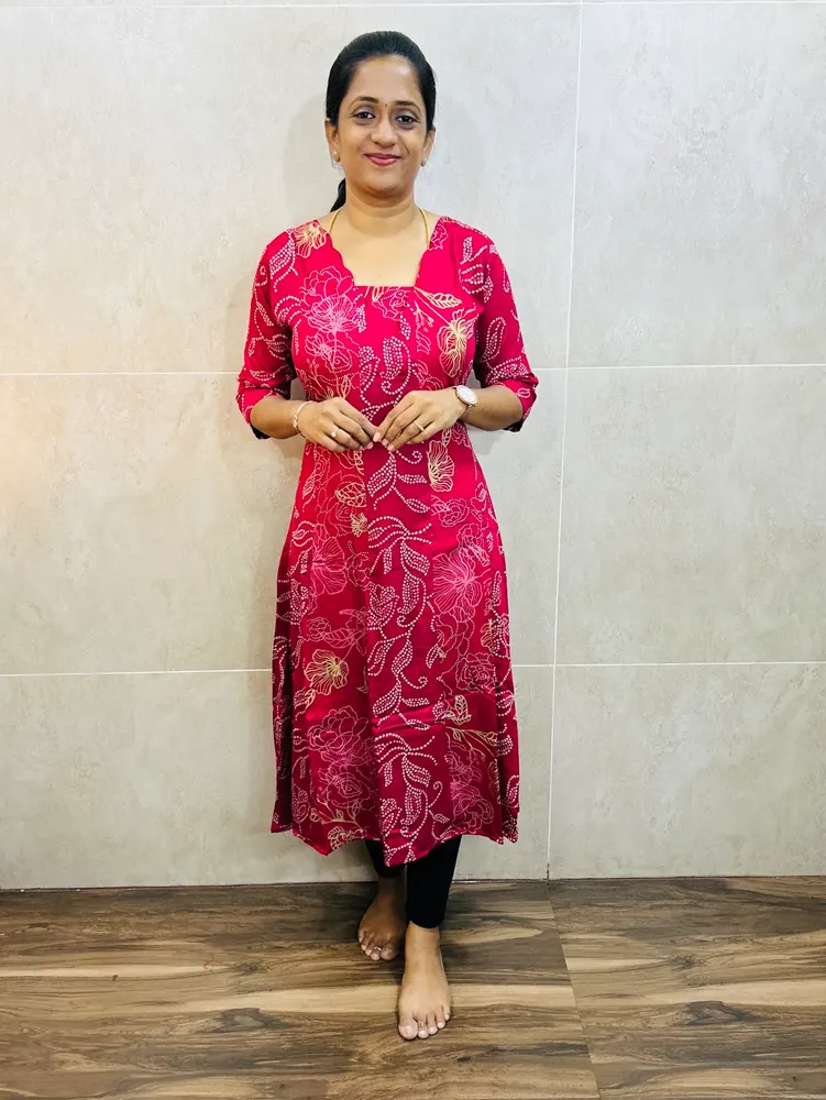 Printed premium rayon top