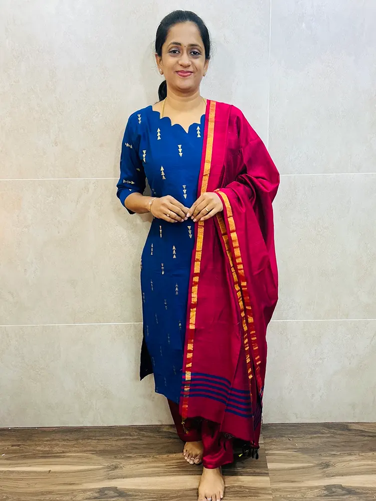 Semi raw silk set